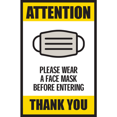 Series 5: Please Wear a Face Mask Before Entering - Poster | ABC ...