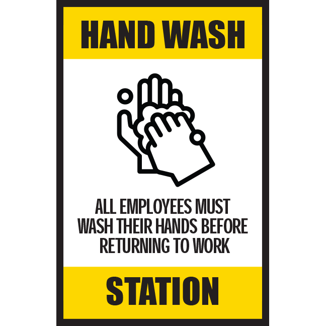 Series 5: Hand Wash Station - Poster/Sign | ABC Equipment Store