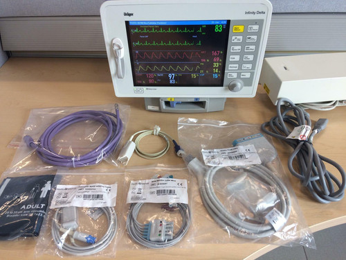 Drager Infinity Delta Patient Monitor w/ docking station and patient ...