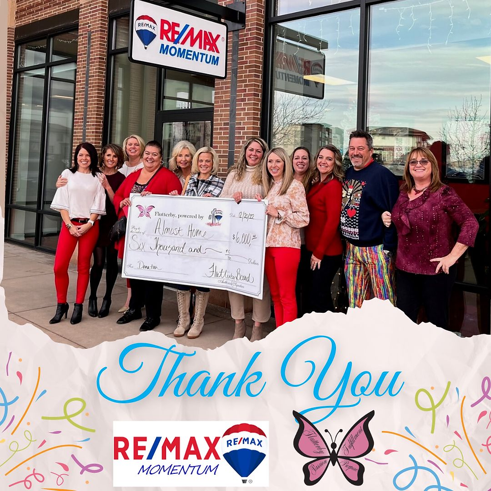 We are so thankful to Flutterby Foundation Powered by RE/MAX Momentum ...