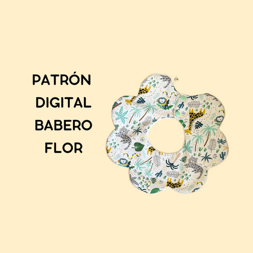 Patrón babero flor | Dulce Espera baby
