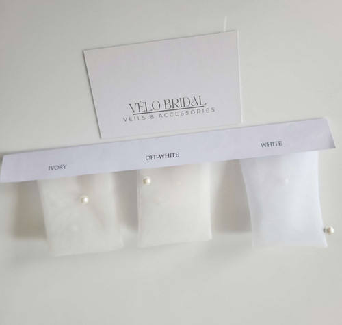 Pearl swatch colour sample set of 3 | Vélo Bridal
