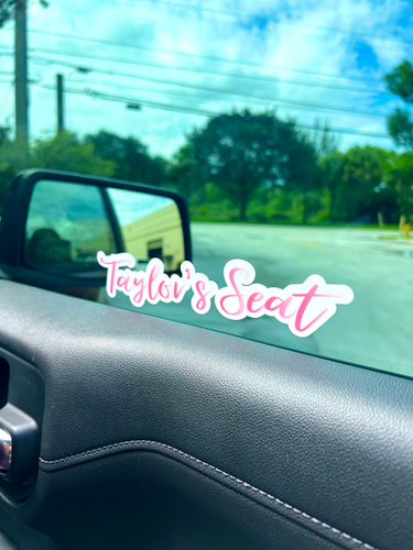 Girfriends Name Seat Vinyl Stickers | Vinyls And Creations