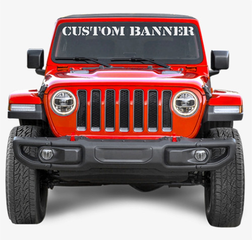 Custom Car Windshield Banner | Vinyls And Creations