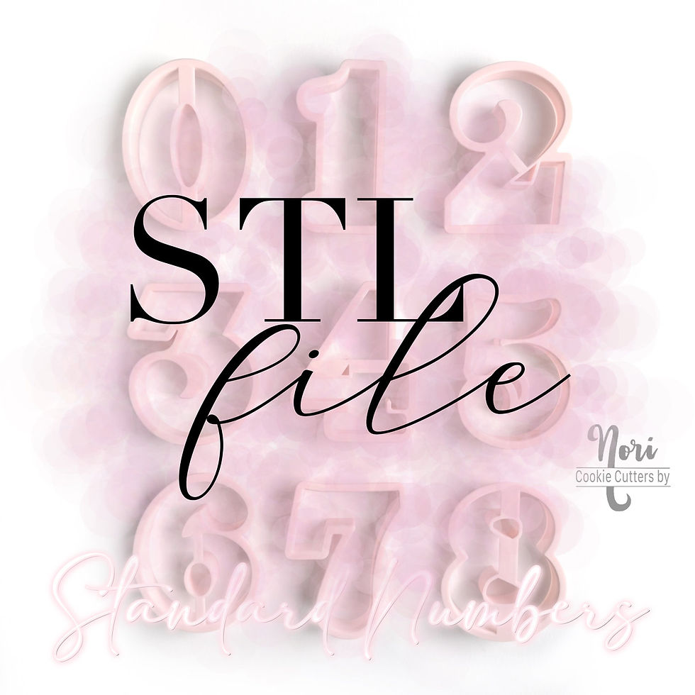 STL File - Full Number Set 0-9 - 3.75" | CC by Nori