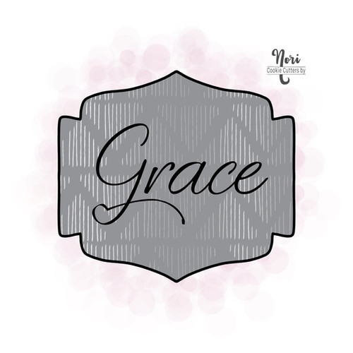 Grace Plaque Cookie Cutter - CN0934 | CC by Nori