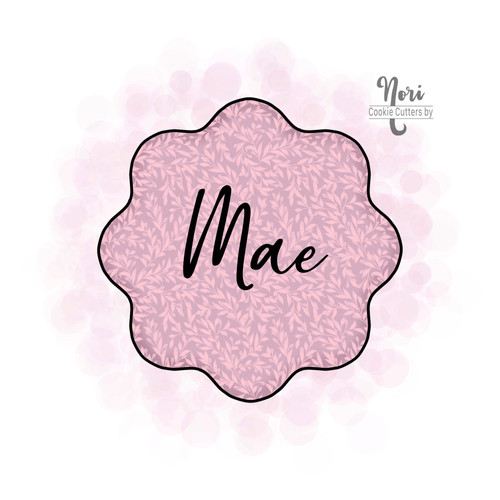 Mae Plaque Cookie Cutter - CN1071 | CC by Nori