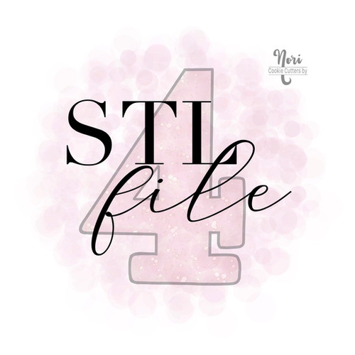 STL File - Number 4 - 3.75" | CC by Nori