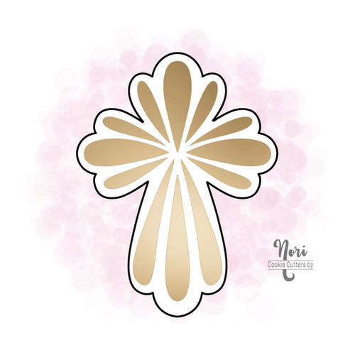 Scalloped Cross Cookie Cutter - CN1431 | CC by Nori