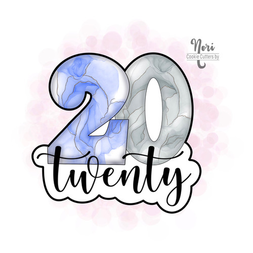 Number Twenty Cookie Cutter - CN1195 | CC by Nori