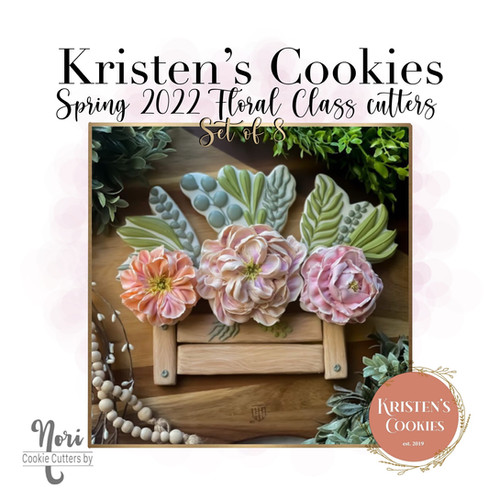 Kristen’s Cookies Floral Spring 2022 Cookie decorating class set of 8 ...