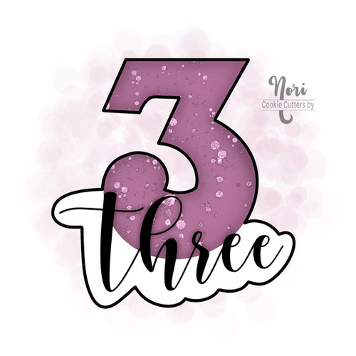 Number 3 Cookie Cutter - CN1414 | CC by Nori