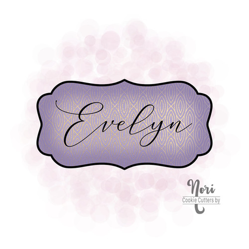 Evelyn Plaque Cookie Cutter - CN1619 | CC by Nori