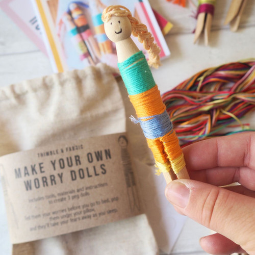 Make Your Own Worry Dolls Kit | Thimbleandfabric