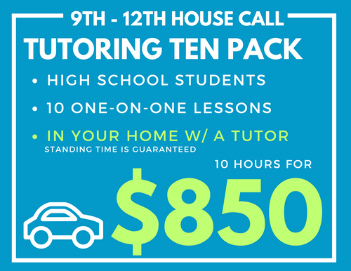 (9th - 12th) Tutoring HOUSE CALL TEN Pack | Studypage Learning