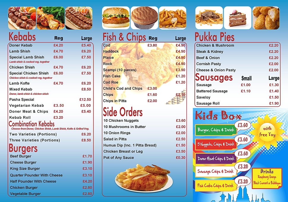 letchworth fish and chips,letchworth kebab,delivery,letchworth kebab | MENU