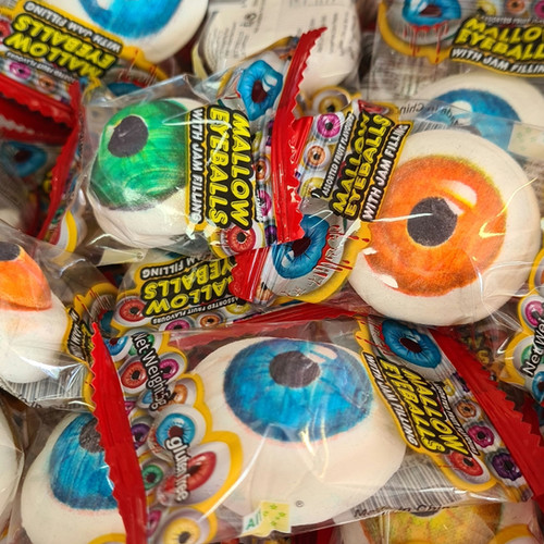 Mallow Eyeball with Jam Filling 100g | thejollylollytrolley