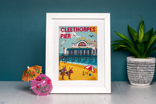 Donkeys At Cleethorpes Pier Cross Stitch Kit | TrouvailleStitchKits