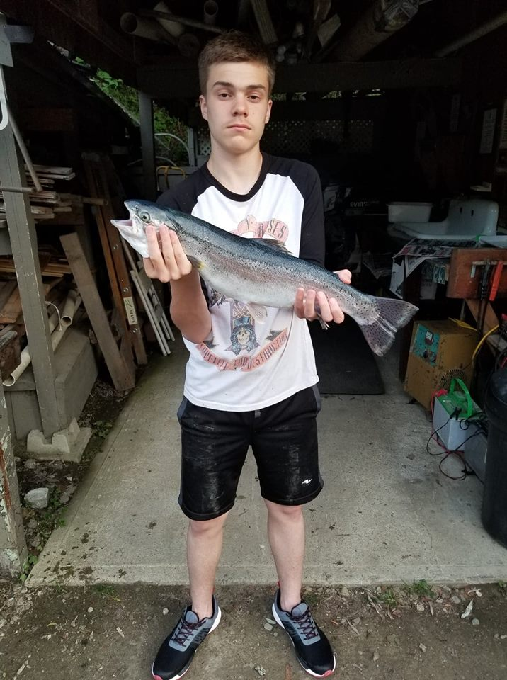 Nathaniel with a sweet fish