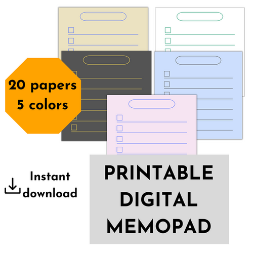 Printable memo pad | Langsnack