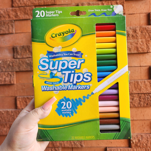 Crayola Super Tips 20 Marcadores Punta Cónica | Helo Store