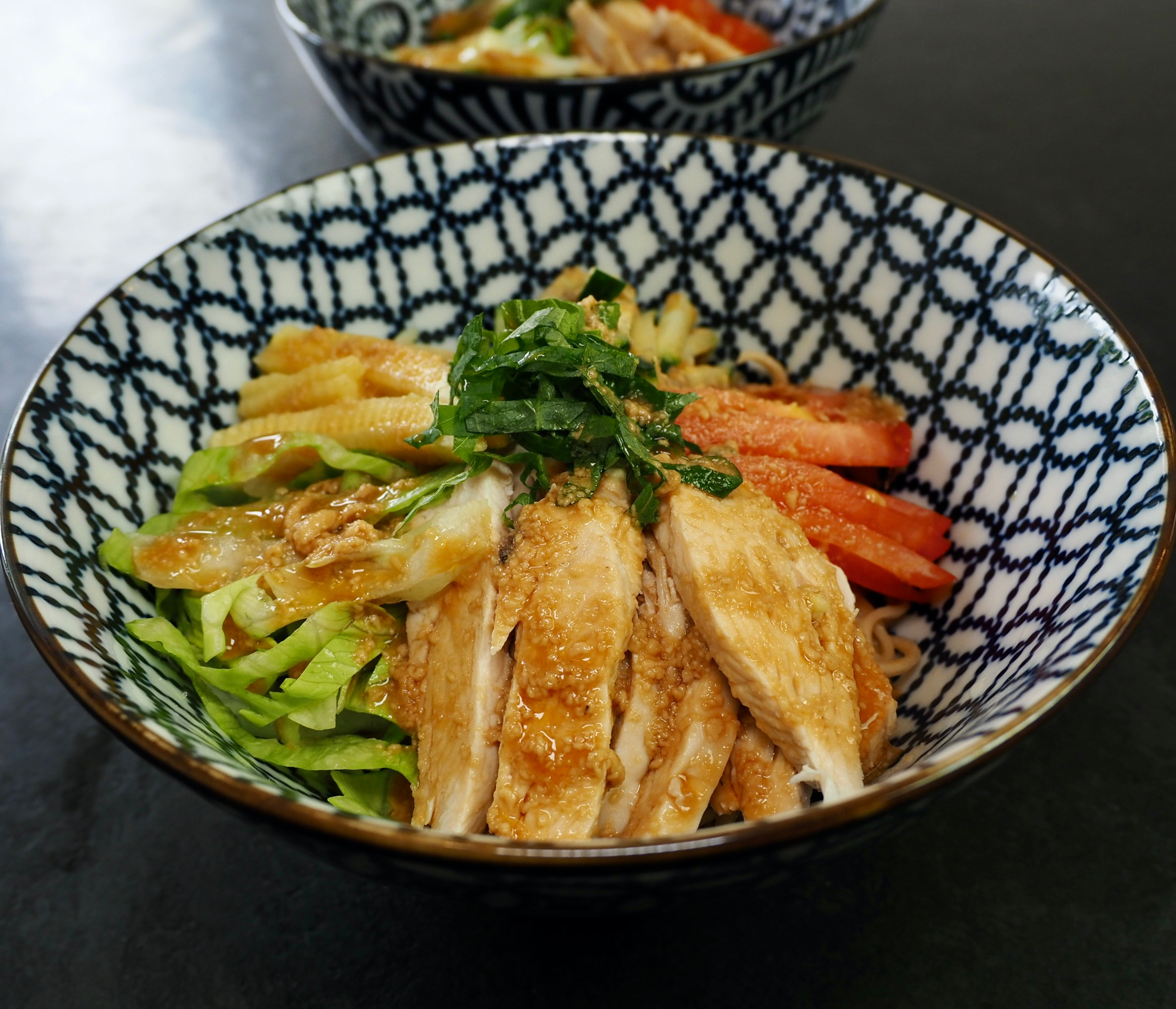 Chicken Noodle Salad with Sesame dressing| kurumicooks