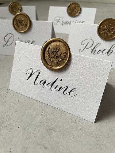 Folded Place Cards | calligraphybyden