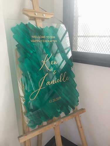 Acrylic Signage (With Background) | calligraphybyden