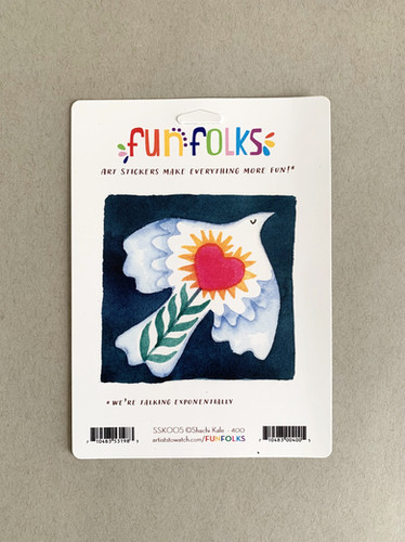 Peace + Love Bird Sticker | shachi