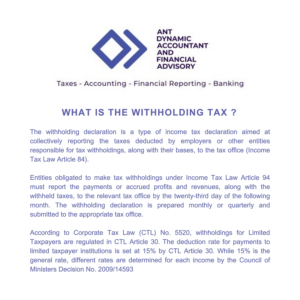 What is withholding tax?