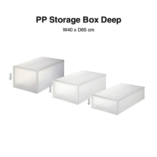 PP Storage Box Deep (W40xD65cm) | MUJI Philippines