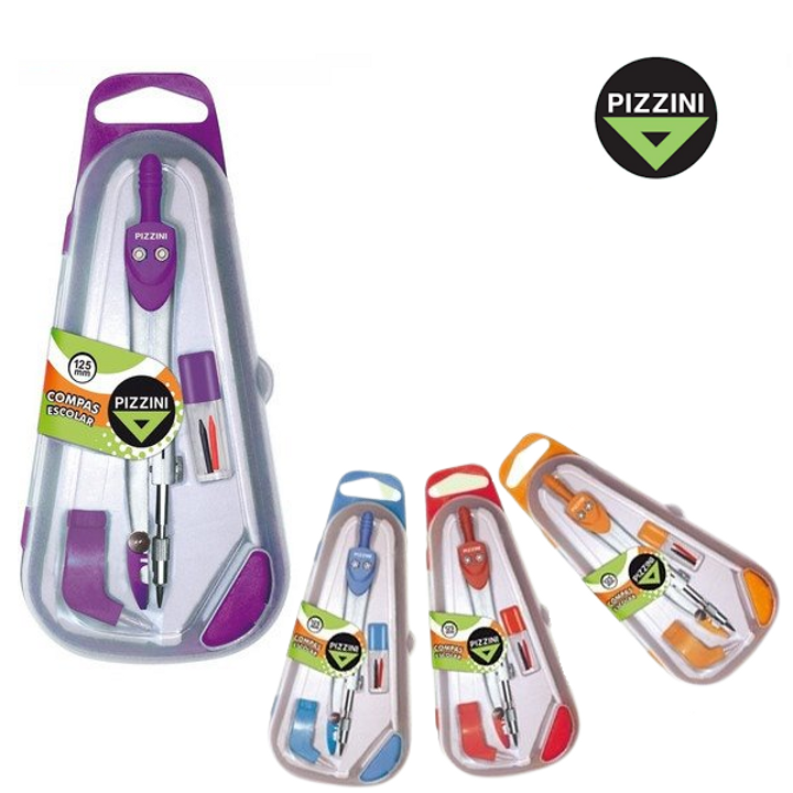 COMPAS ESCOLAR EN ESTUCHE [PK126] - PIZZINI
