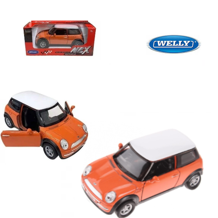 MINI COOPER VR2 NARANJA ESCALA 1:36 - WELLY