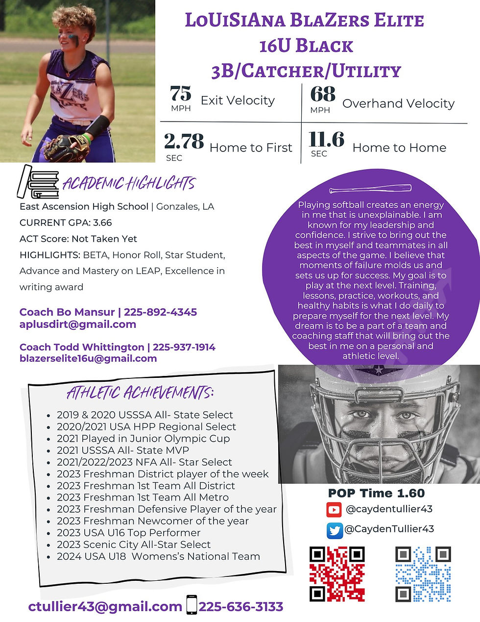 Discovering The Future Of Softball : Meet Cayden Tullier