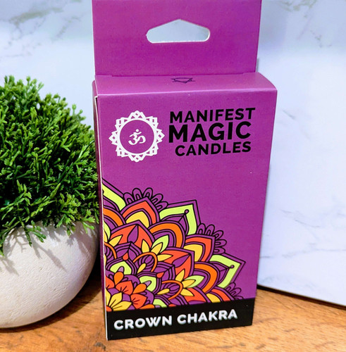 Manifest Magic Crown Chakra Spell Candles | Thistle and Moon