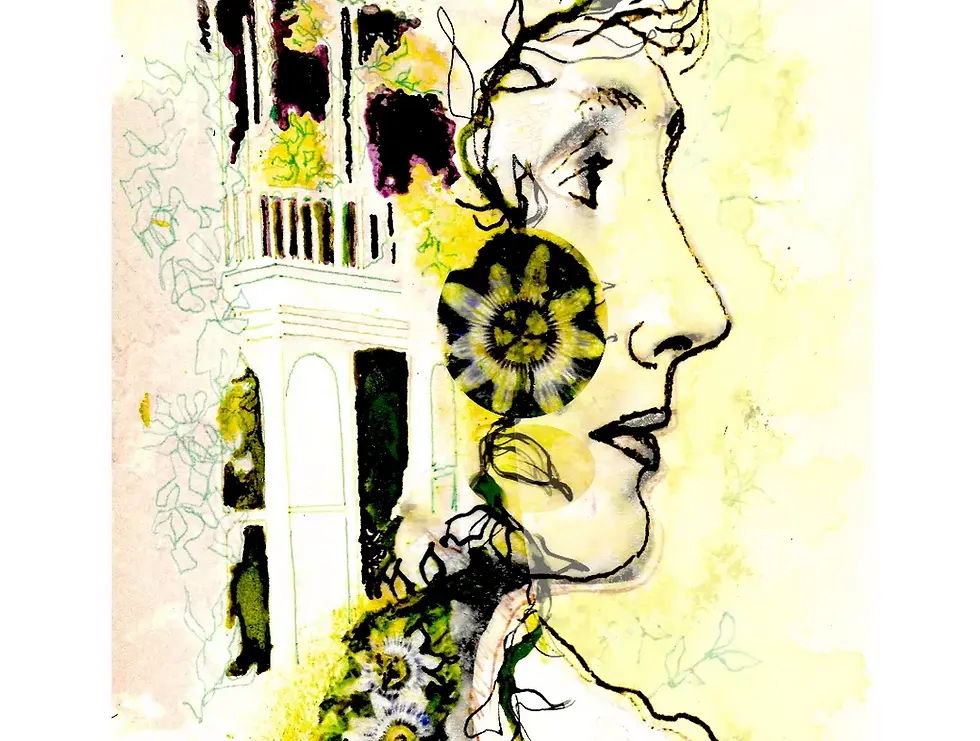 A4 art print of Virginia Woolf at Talland House | Night Bird Press