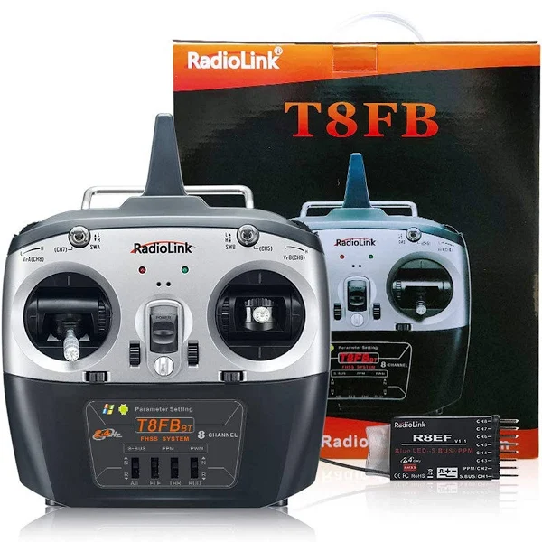 Radiolink T8FB 2.4GHz 8 Channels RC Remote Transmitter with Receiver ...