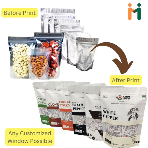 Standup Pouch -One Side Foil -One Side Transparent | Myperfectpack