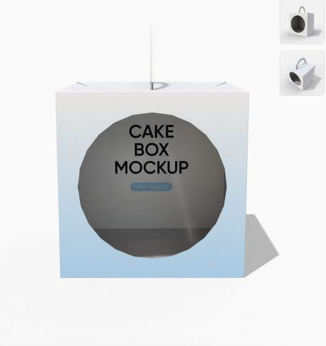 Tuck end window cake box mockup | Ekennis India