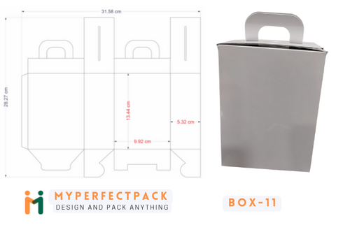Ready to Use Box- Rectangle Shape with handle Box | Myperfectpack