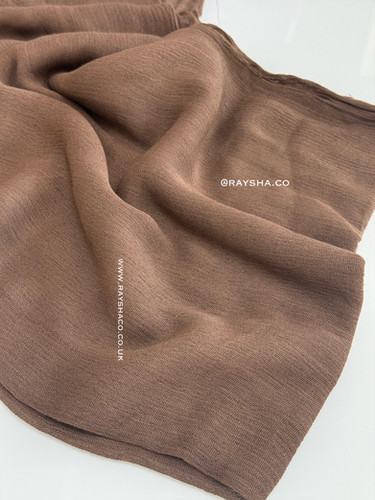 Rayon crinkle - Teak Brown | Raysha.co