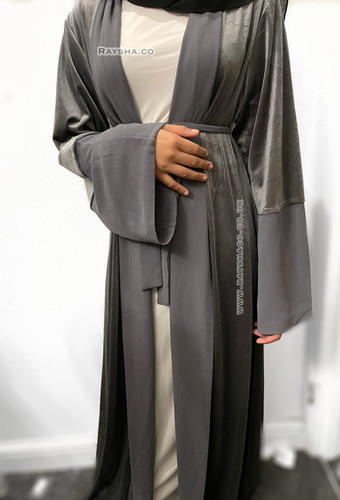 Tahera Abaya- Grey | Raysha.co