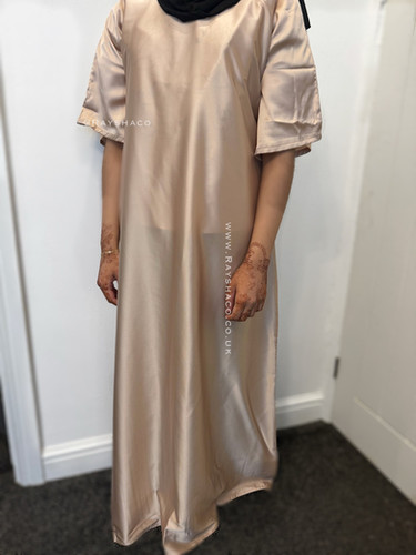 Raysha.co satin Under Abaya - light gold | Raysha.co