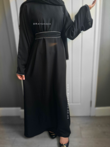 Tall n slim Rima Abaya - Black | Raysha.co