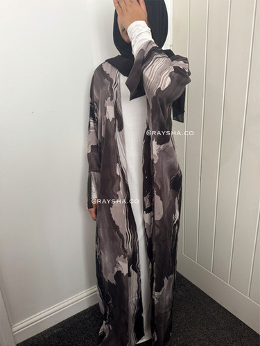 Neha Abaya - warm grey | Raysha.co