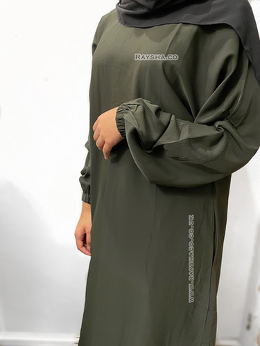 Aisha Abaya - khaki | Raysha.co