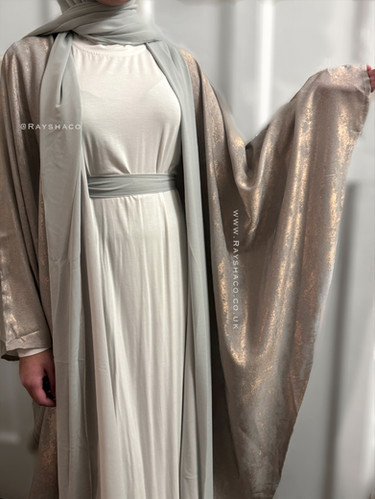 Petite Elaila Abaya - grey | Raysha.co