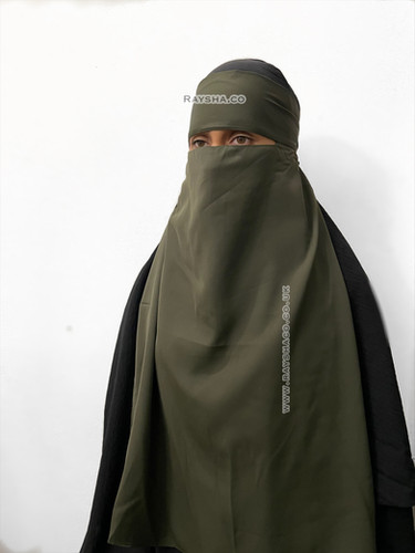 1 layer niqab khaki | Raysha.co