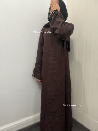 Madiya Abaya - Brown | Raysha.co