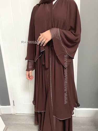 Amelia Abaya - dark brown | Raysha.co